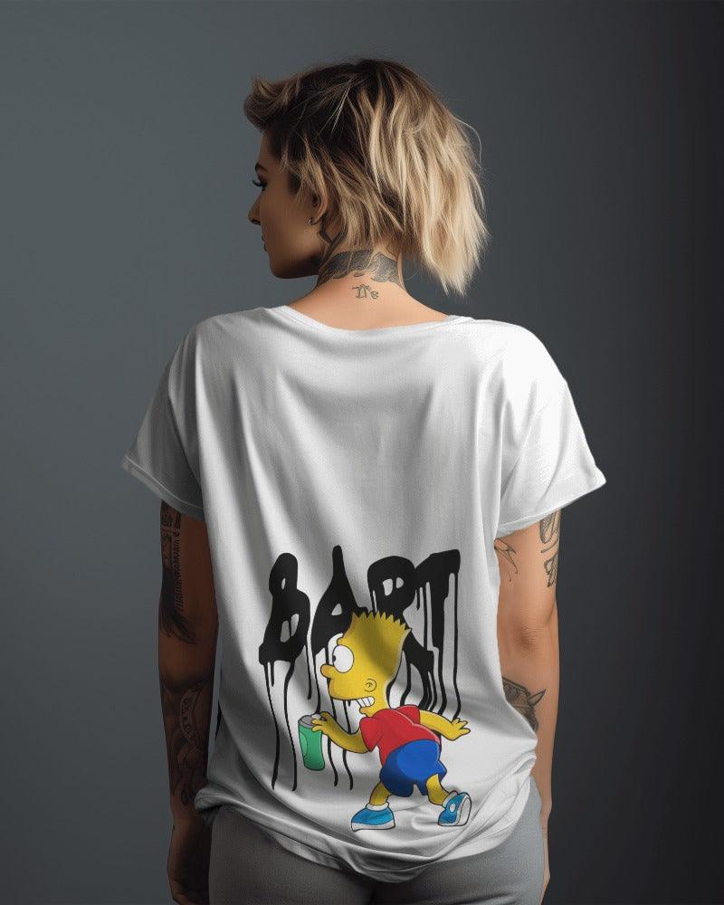Bart Simpson Regular Fit White Nitorious Atelier T-Shirt